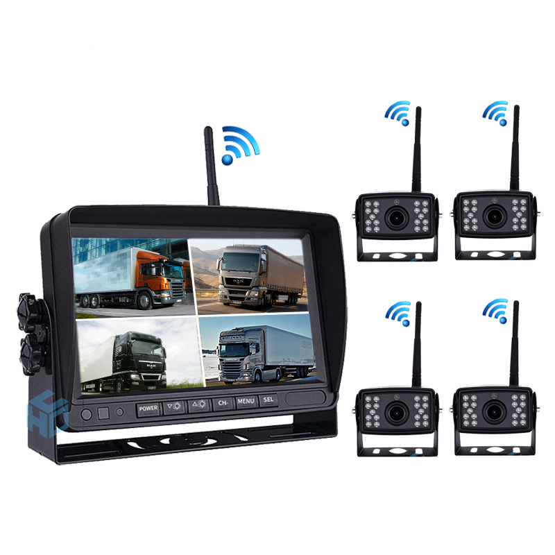 Digital signal wireless four channels car video recorder for truck,bus ...